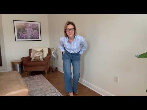 Work & Weekend Ready - Gingham Ruffle Button Down Blouse