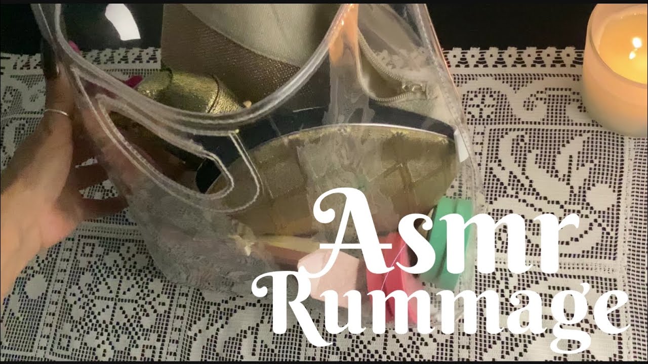 ASMR vinyl bag rummage tapping,scratching .No talking - YouTube