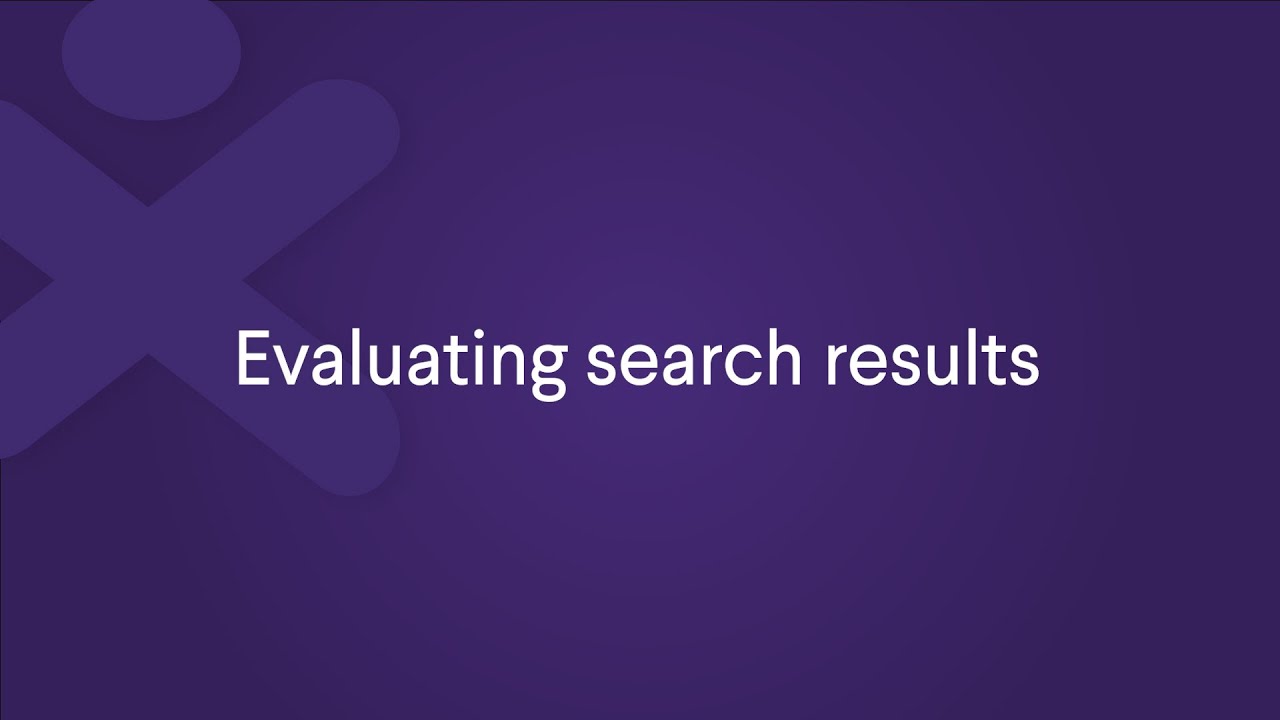 Evaluating search results - YouTube