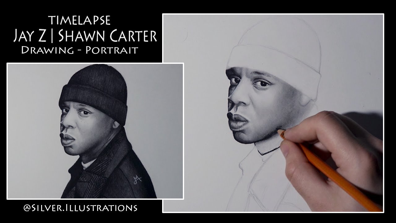 Realistic Drawing of Jay Z | Timelapse - Charcoal - YouTube