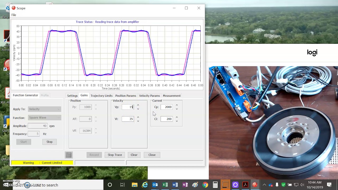 IntelliDrive PSR200 DD (Direct Drive) motor - Tuning no load fast move ...