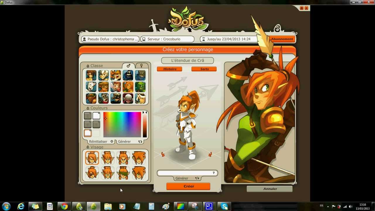 Dofus-Comment assortir les couleurs de votre perso a celles de votre ...