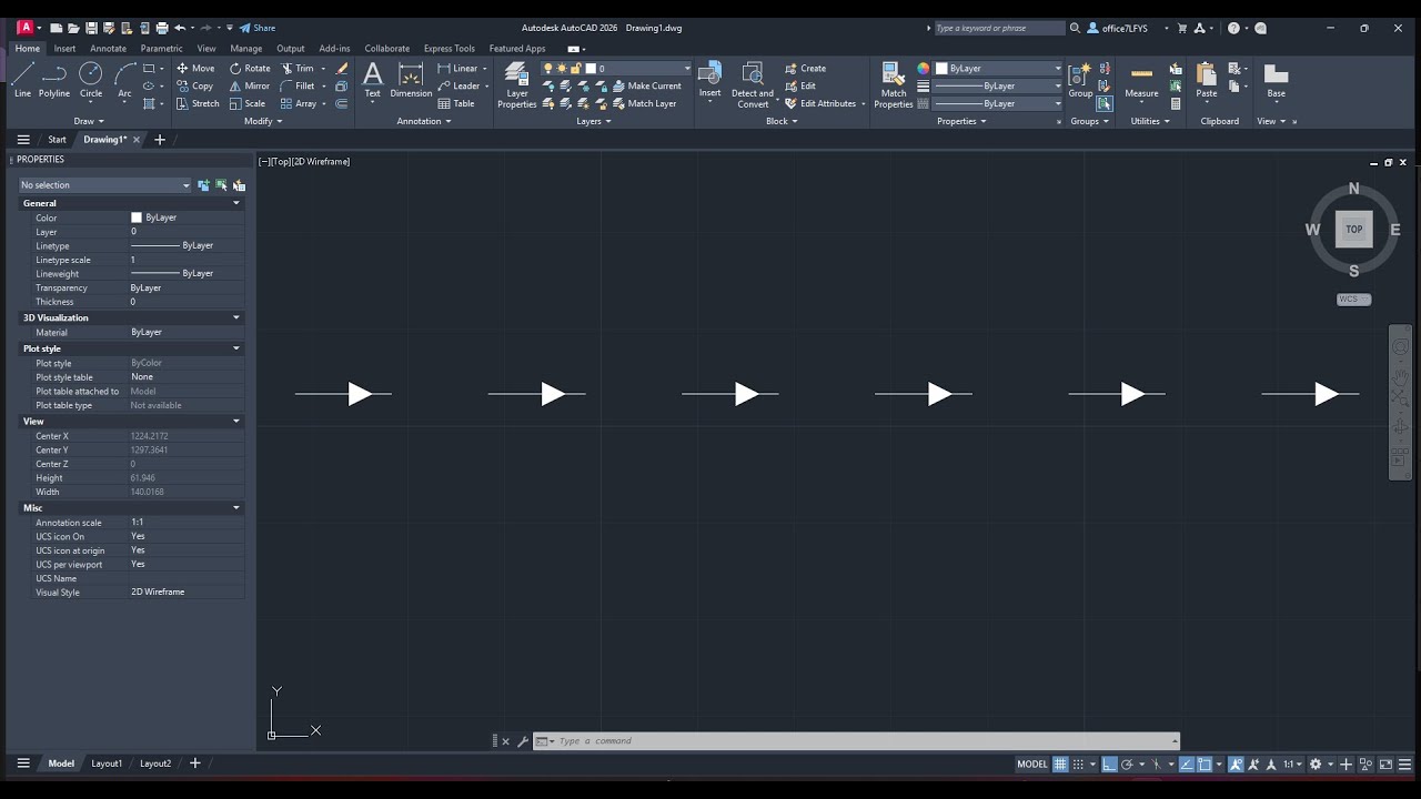 LineType with an arrow in AutoCAD - YouTube