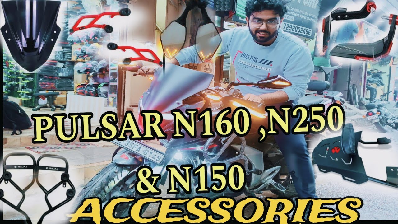 PULSAR N160 BIKE ACCESSORIES 🔥//N250 MODIFIED 😍 //N150 BIKE LIGHTS ...