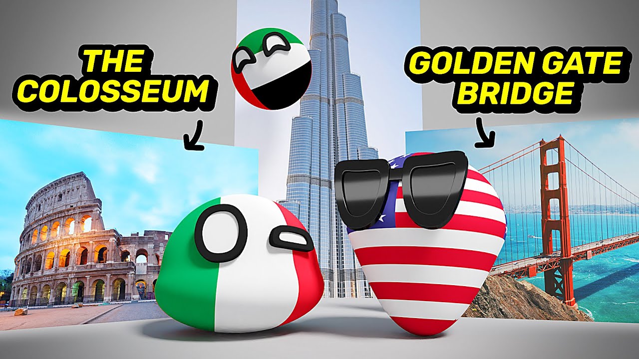 COUNTRIES COMPARE LANDMARKS 2 | Countryballs Animation - YouTube