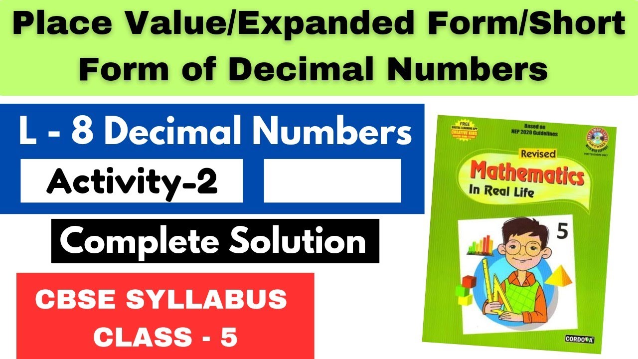 Place Value of Decimal Numbers/ Expanded Form and Short Form of Decimal ...