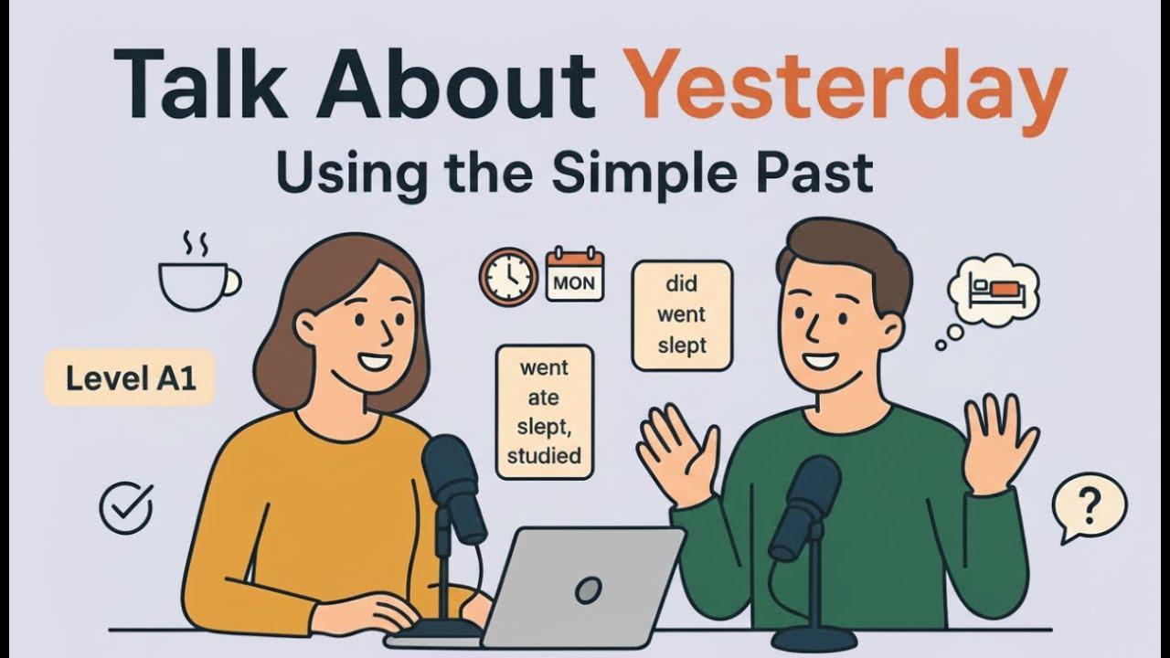 Talking About Yesterday in English | Simple Past Tense Practice | A1–A2 ...