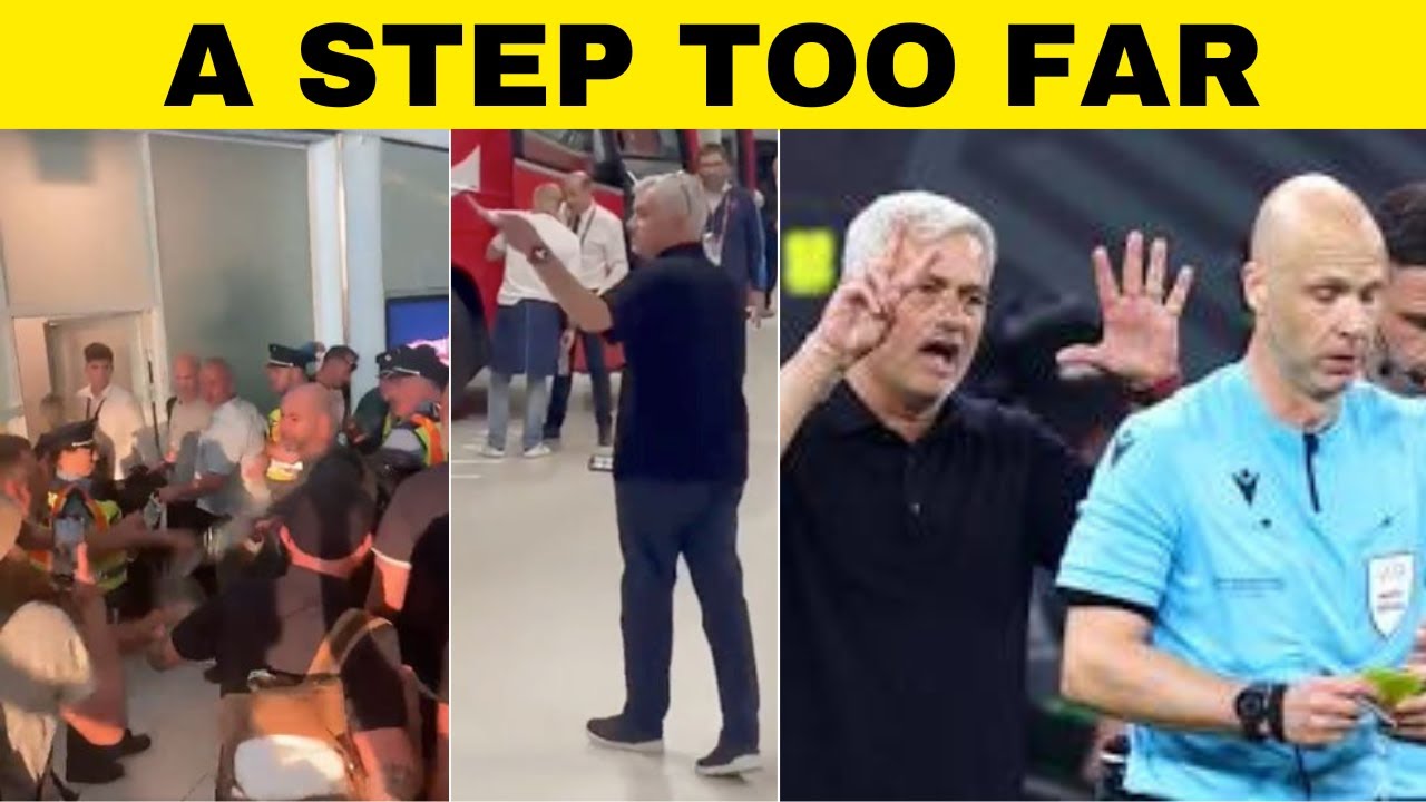 Football referee ATTACKED by fans & Jose Mourinho after Europa League ...