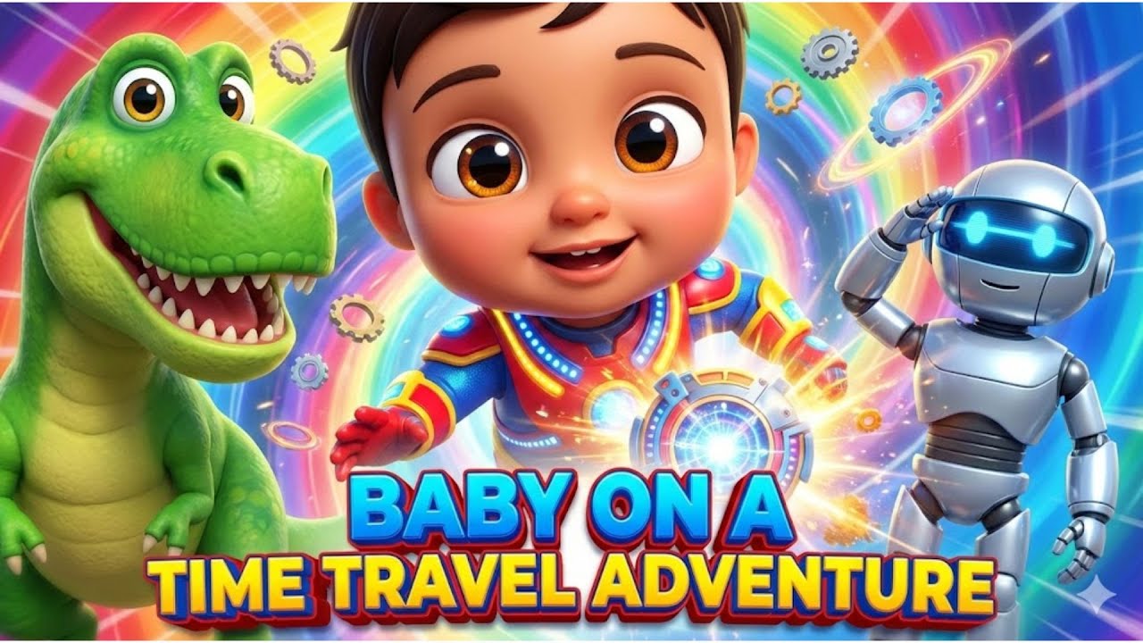 Tinu Hero | Time Travel Baby: Dino to Future! | 3D Kids Animation Song ...