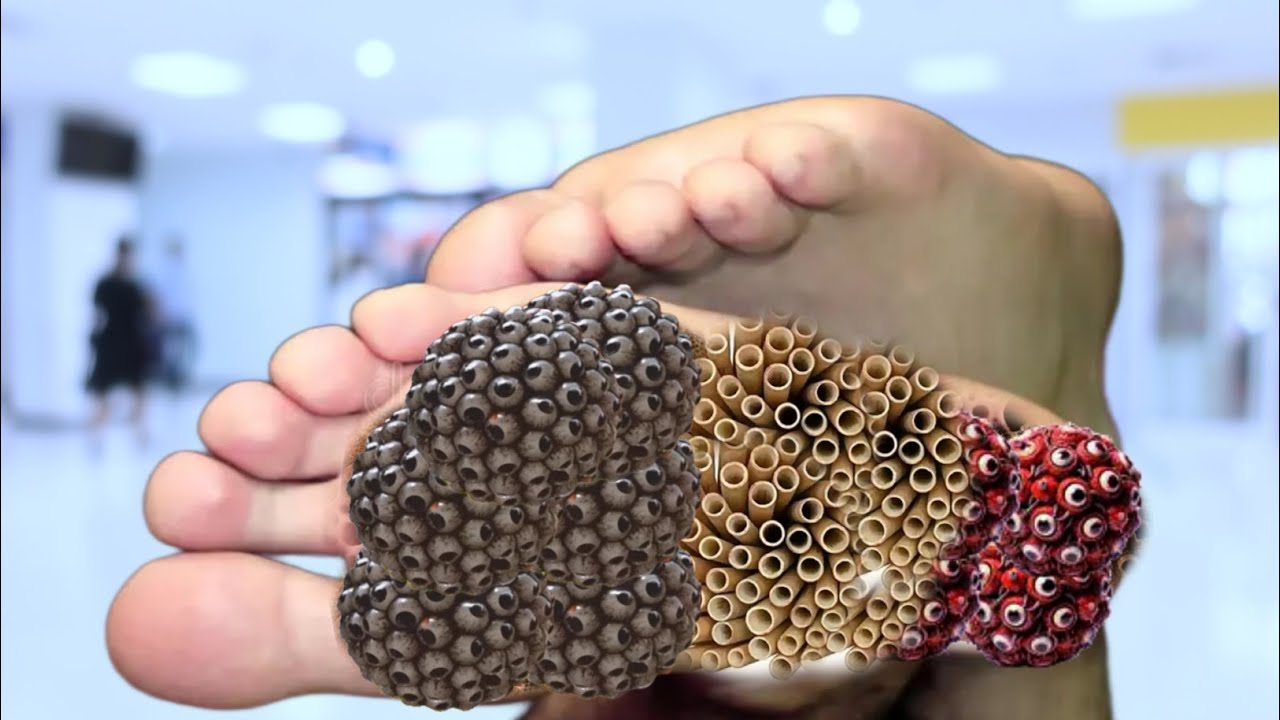ASMR Removal Worm Infected foot 🦶 ASMR | Trypophobia ASMR Treatment ...
