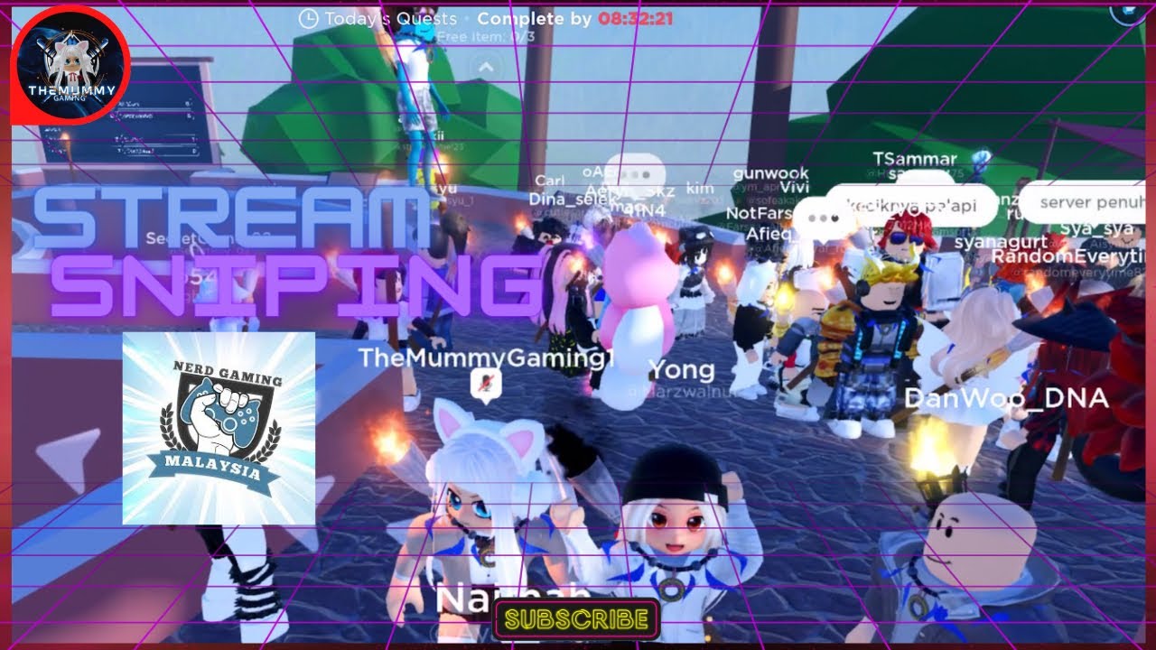 STREAM SNIPING @NerdGamingMalaysia 30 MINUTES LOBBY SIMULATOR - YouTube