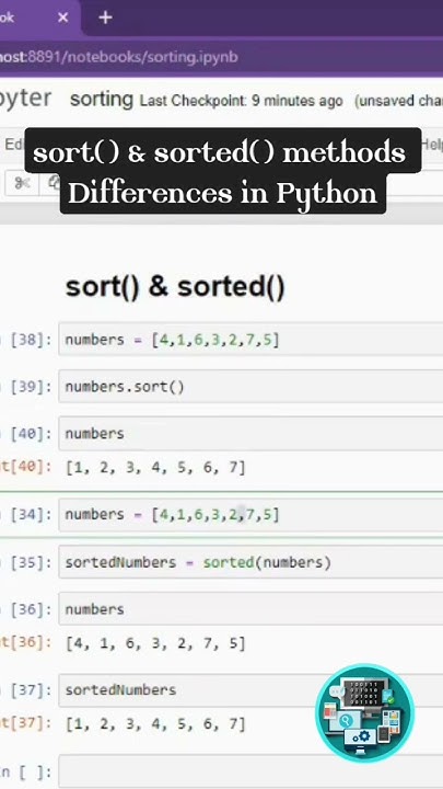 Sort And Sorted Methods In Python Programming Python Coding Pythonlist Pythonsorting 0501