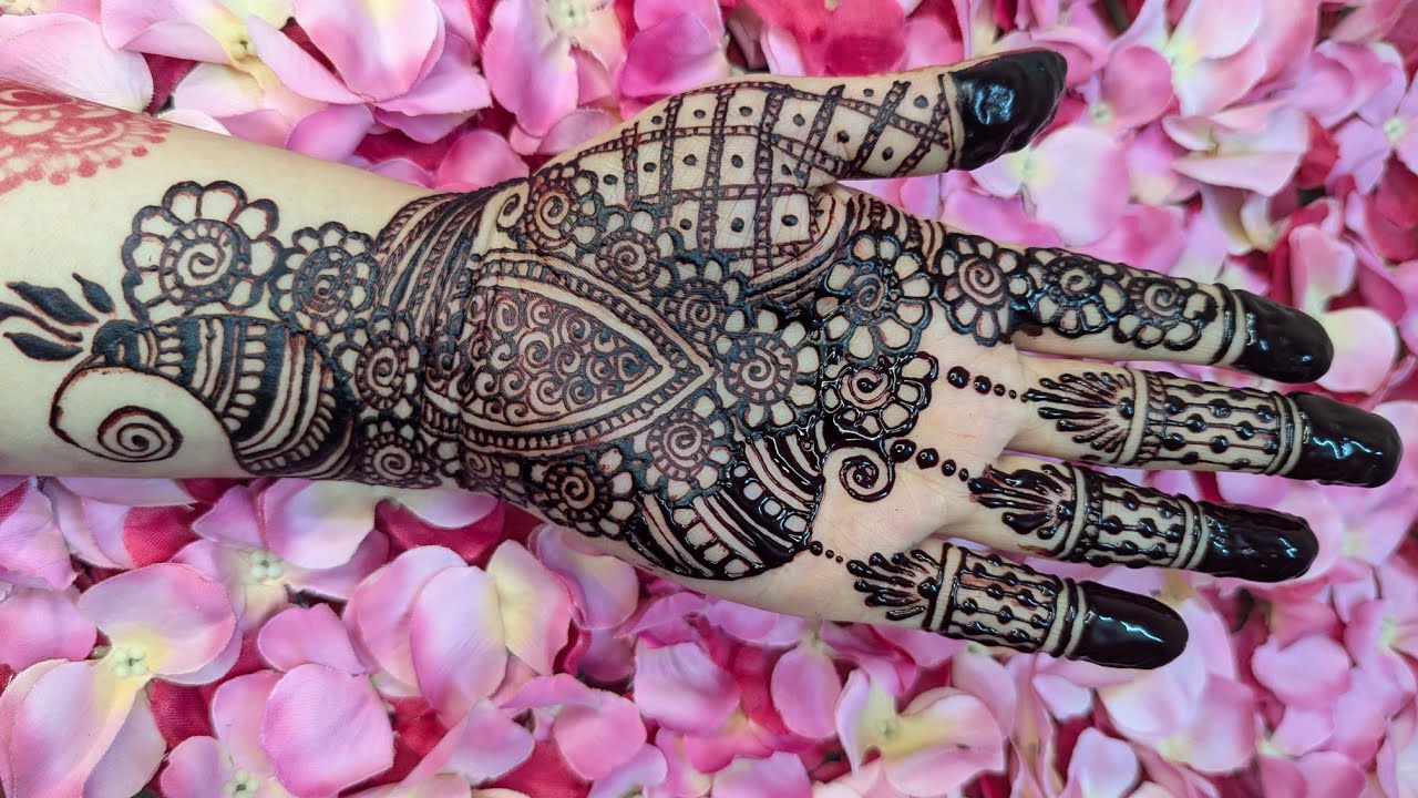 henna design tutorial for wedding | design no 6 | - YouTube