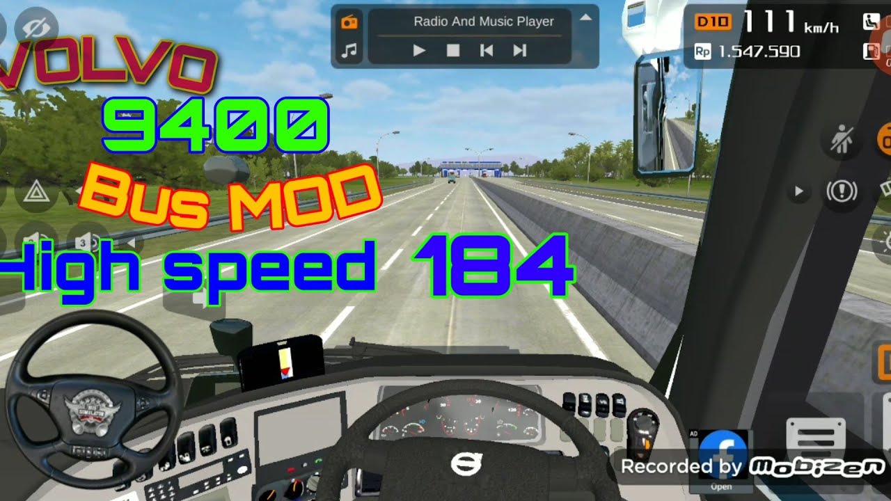 Volvo 9400 bus mod high speed 184(bussid v. 3.3) - YouTube