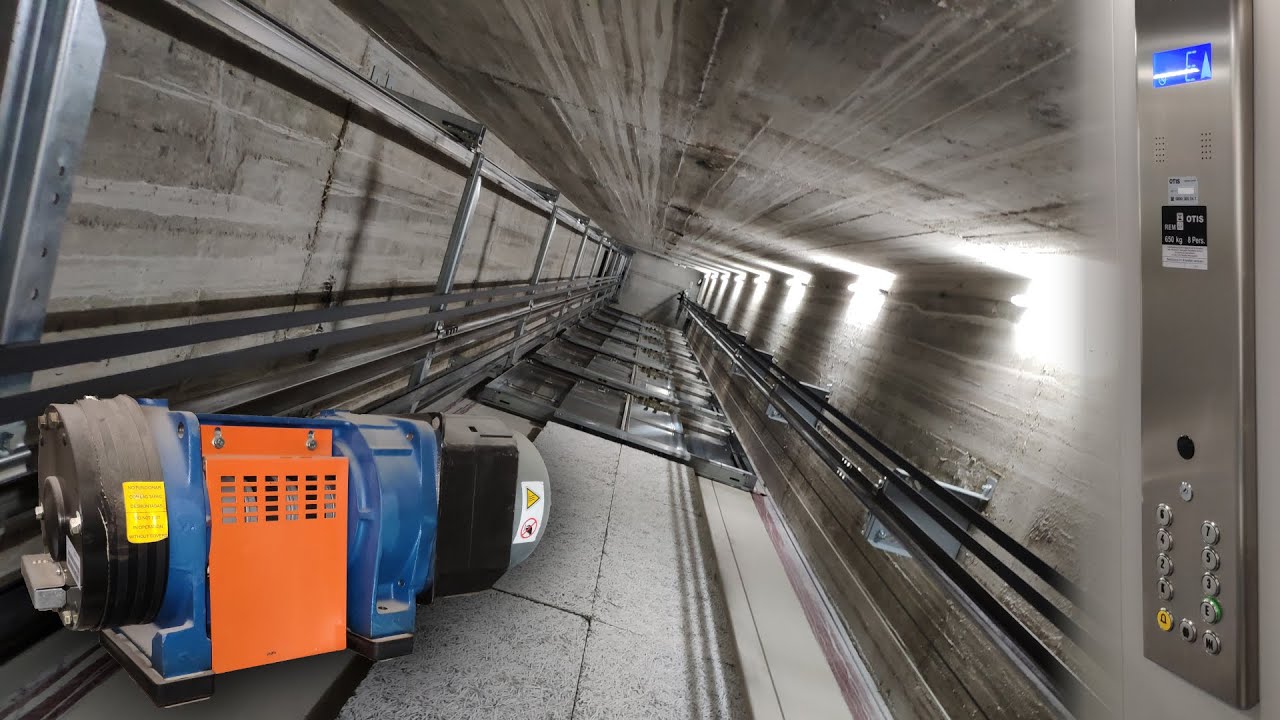 Modern OTIS GeN2 MRL Lift in Olten, Switzerland - YouTube