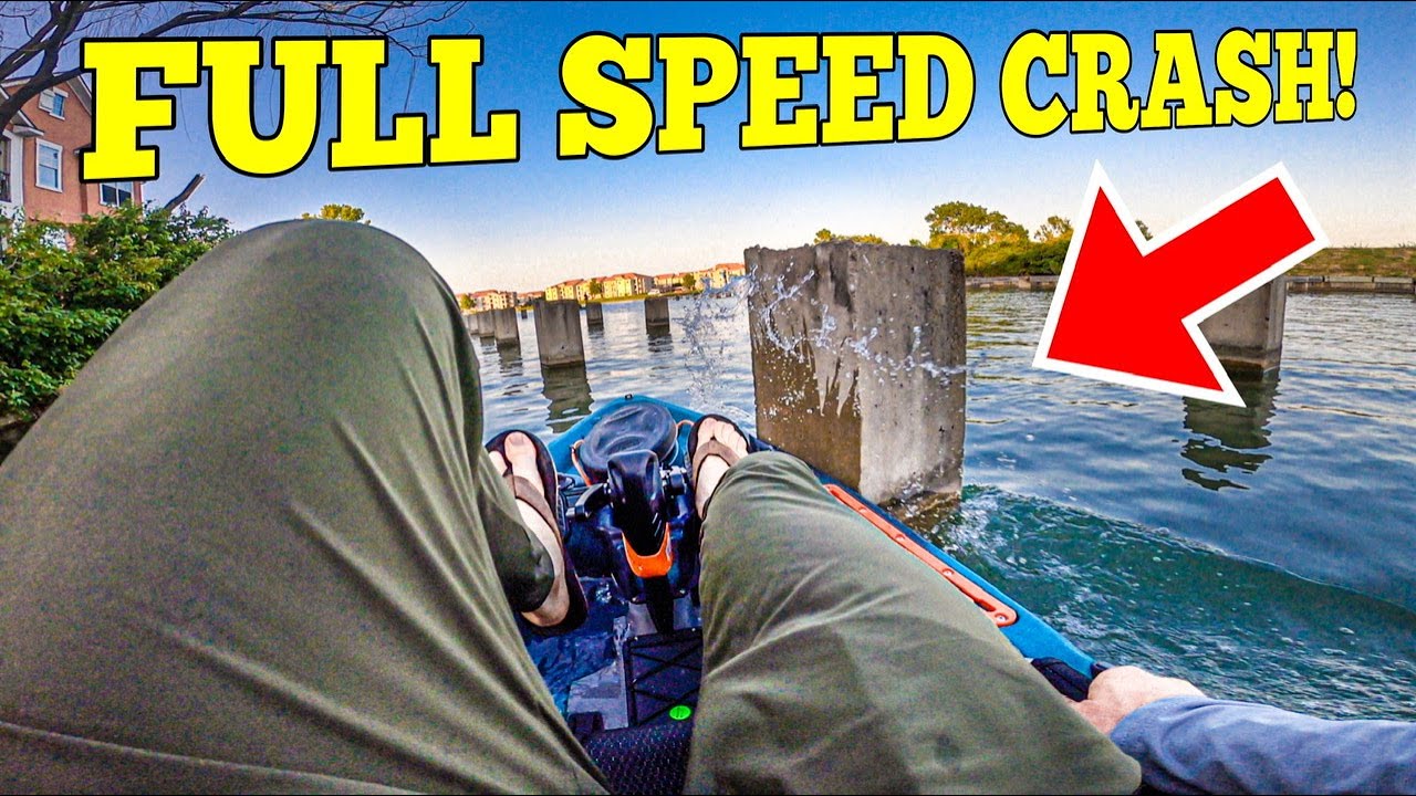 CRASHED NEW $2,000 KAYAK GOING FULL SPEED!! - YouTube