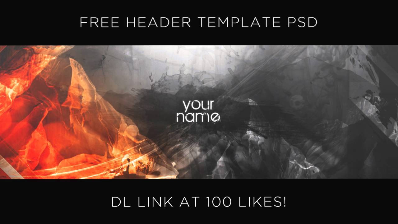 FREE Photoshop Header Template PSD! (Changeable Text) - YouTube