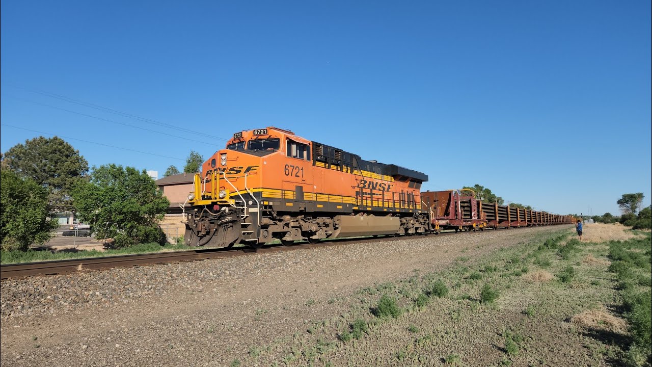 BNSF #6721N Solo ABC rail train in Fountain, CO - YouTube
