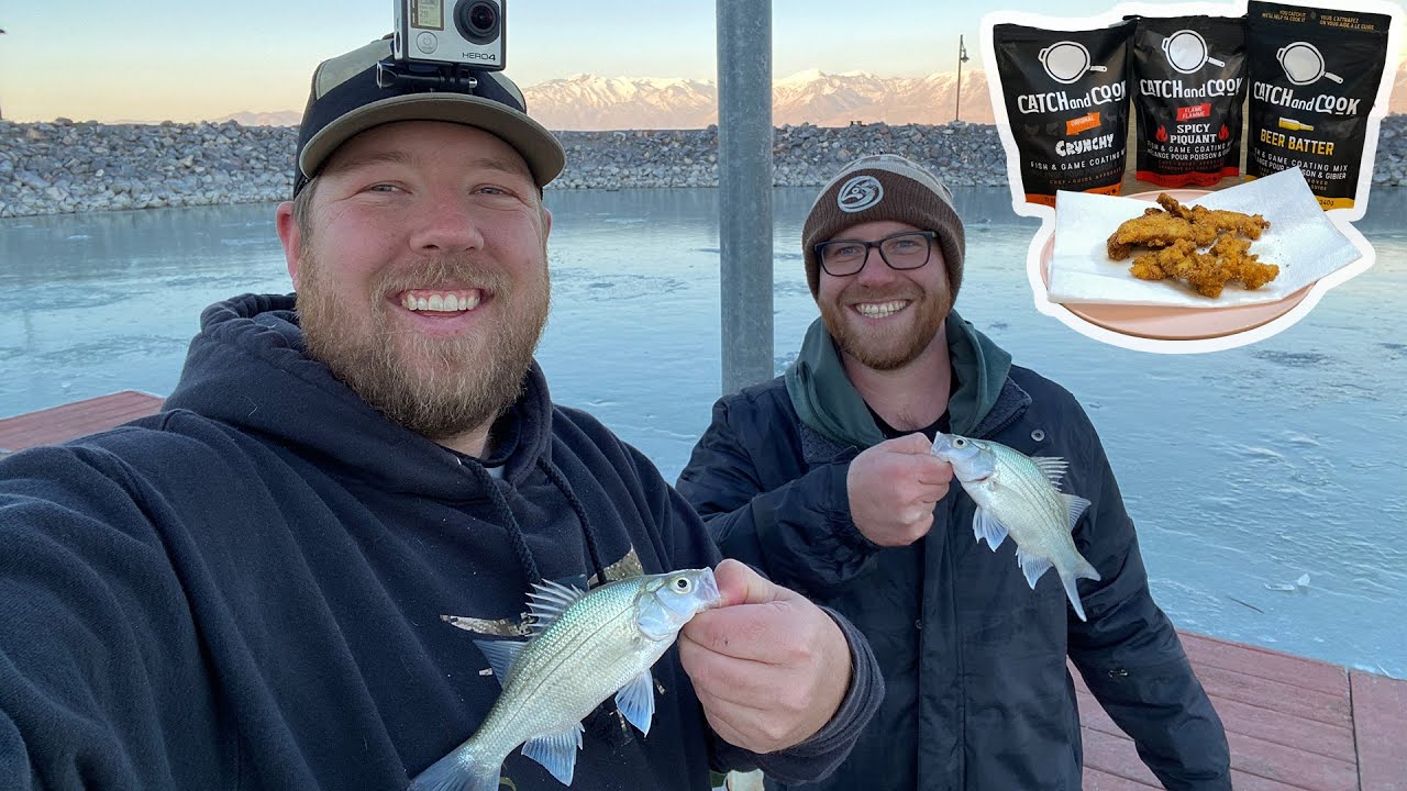 "Ice Fishing" Utah Lake - Trying Jay Siemens Catch and Cook! - YouTube