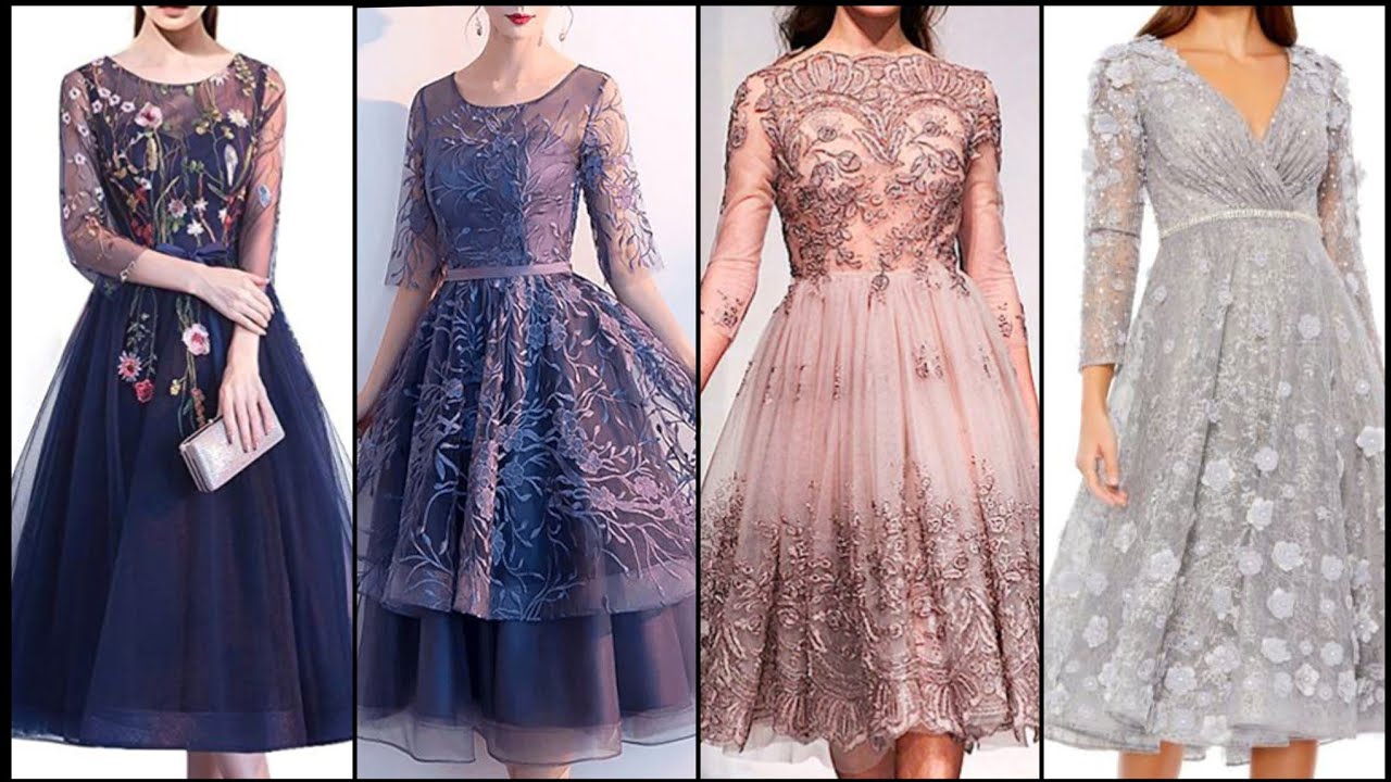 Lace decorated A line dress bodycone dresses party wear dress ...