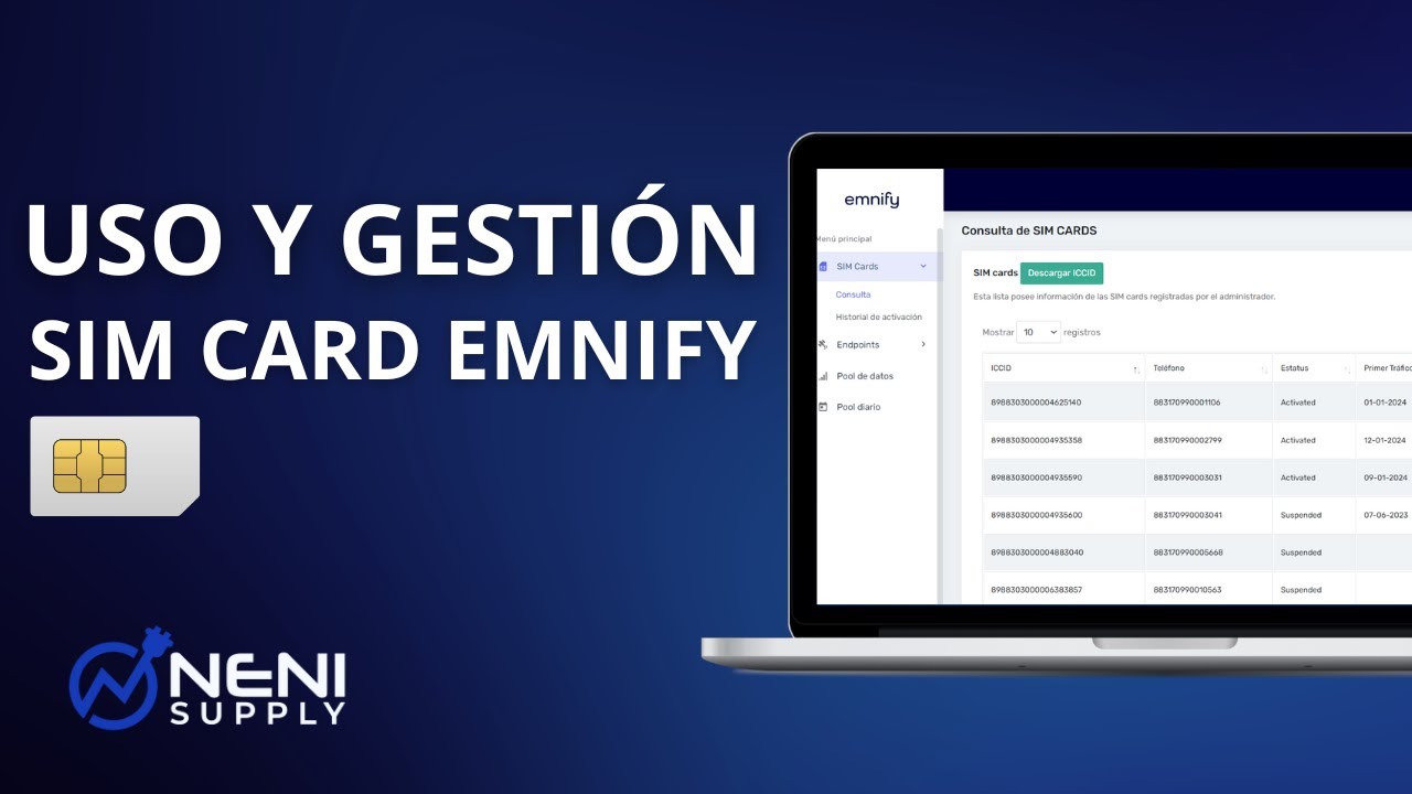 Uso de la plataforma de tarjetas SIM EMnify - Clientes Neni Supply ...