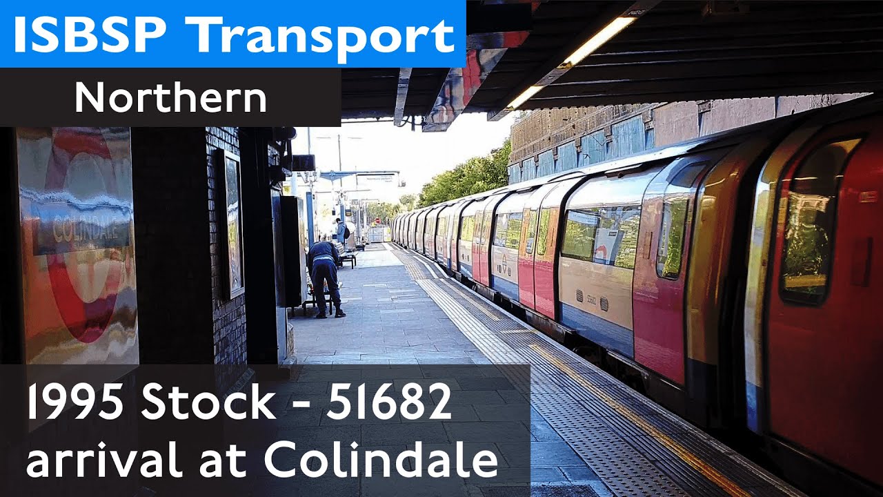 Northern line - 1995 Stock, 51682 arrival at Colindale - YouTube