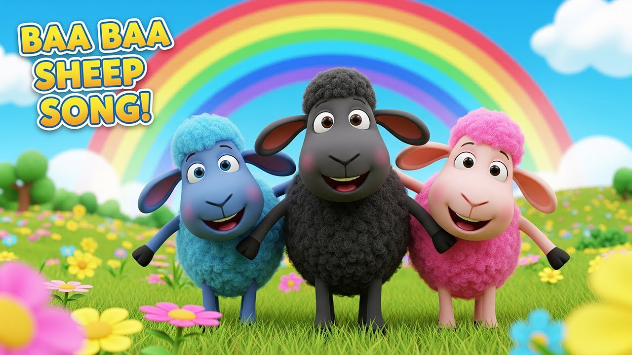 Baa Baa Black Sheep Song 🐑 | Blue Sheep & Pink Sheep | Nursery Rhymes ...