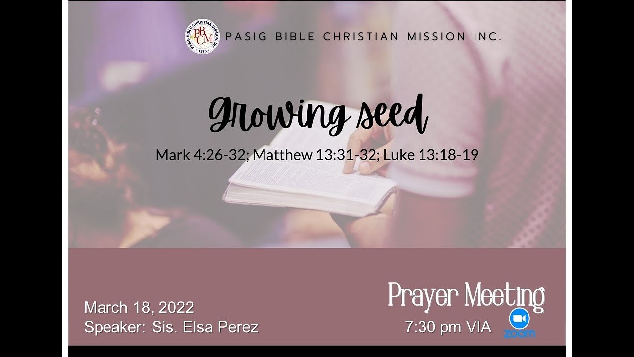 PBCM Prayer Meeting (March 18, 2022) - YouTube