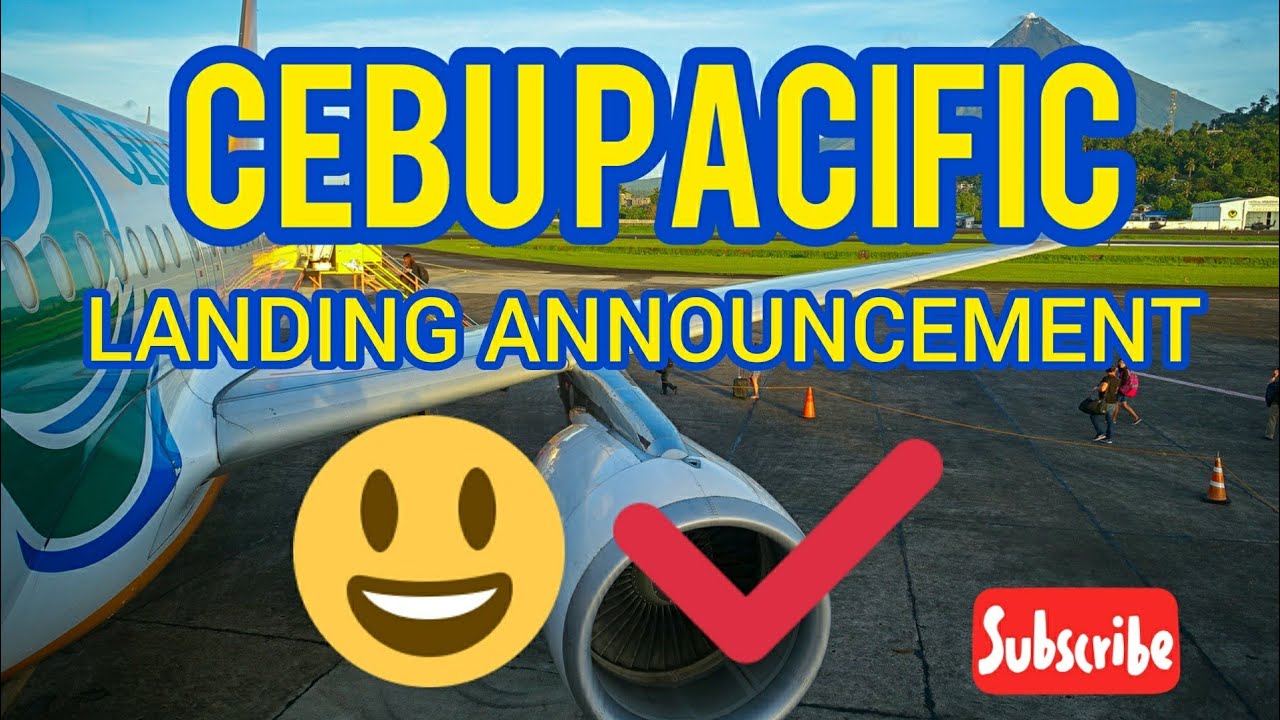 CEBU PACIFIC LANDING ANNOUNCEMENT-ENGLISH - YouTube