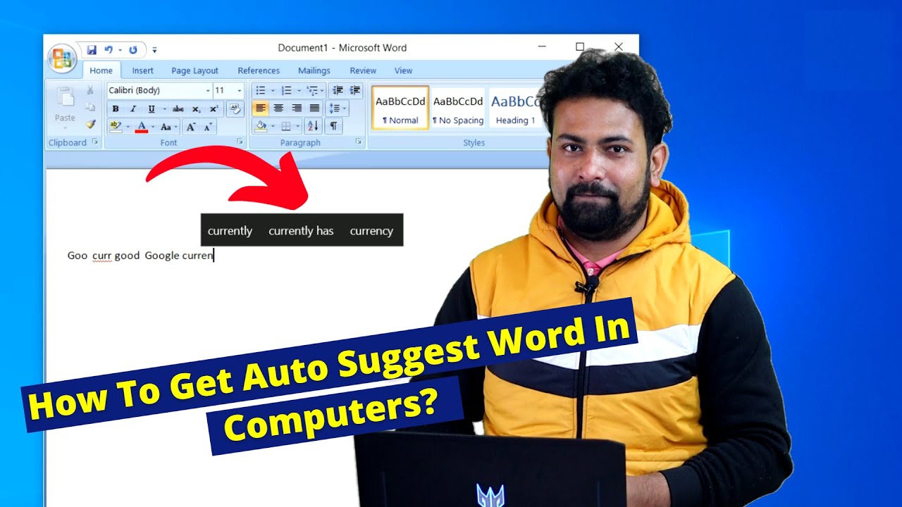 How To Get Auto Suggest Word In Computers? | Autocorrect misspelled ...