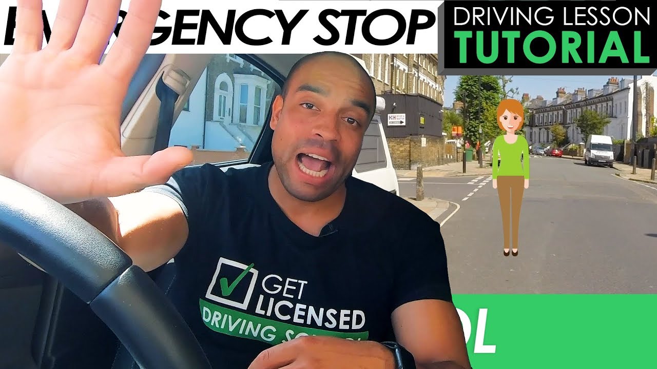 How to Emergency Stop Safely on Driving Test | Driving Tutorial ...