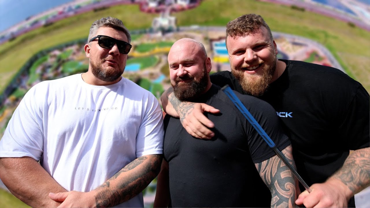 World's Strongest Man vs Ireland's Strongest Man Crazy Golf! - YouTube