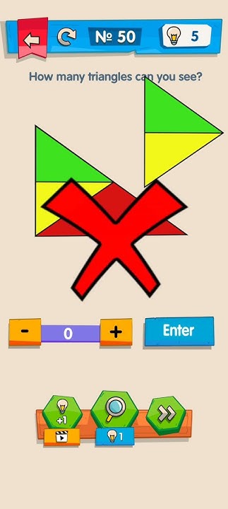 Level 50 - How many triangles you see | IQ Boost | #gameplay # ...