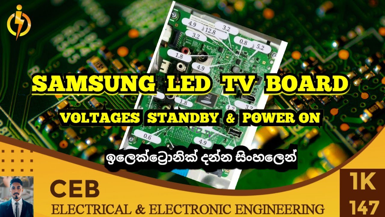 Samsung Led tv board voltage details | standby & power voltage - YouTube