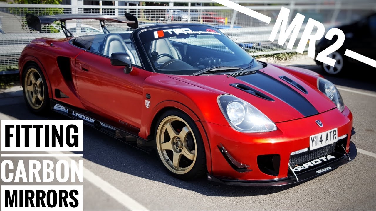 f1 style carbon mirrors - MR2 Spyder / roadster - YouTube