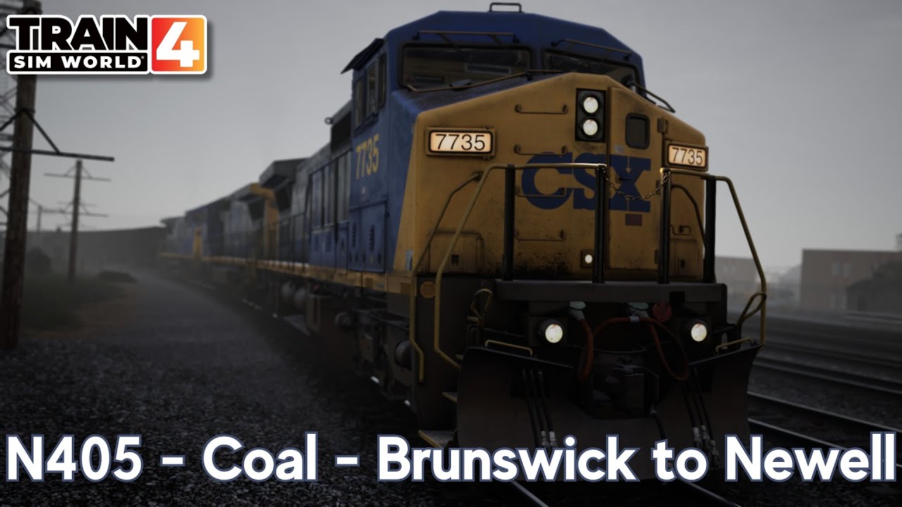 N405 - Coal - Brunswick to Newell - Sand Patch Grade - C40-8W - Train ...