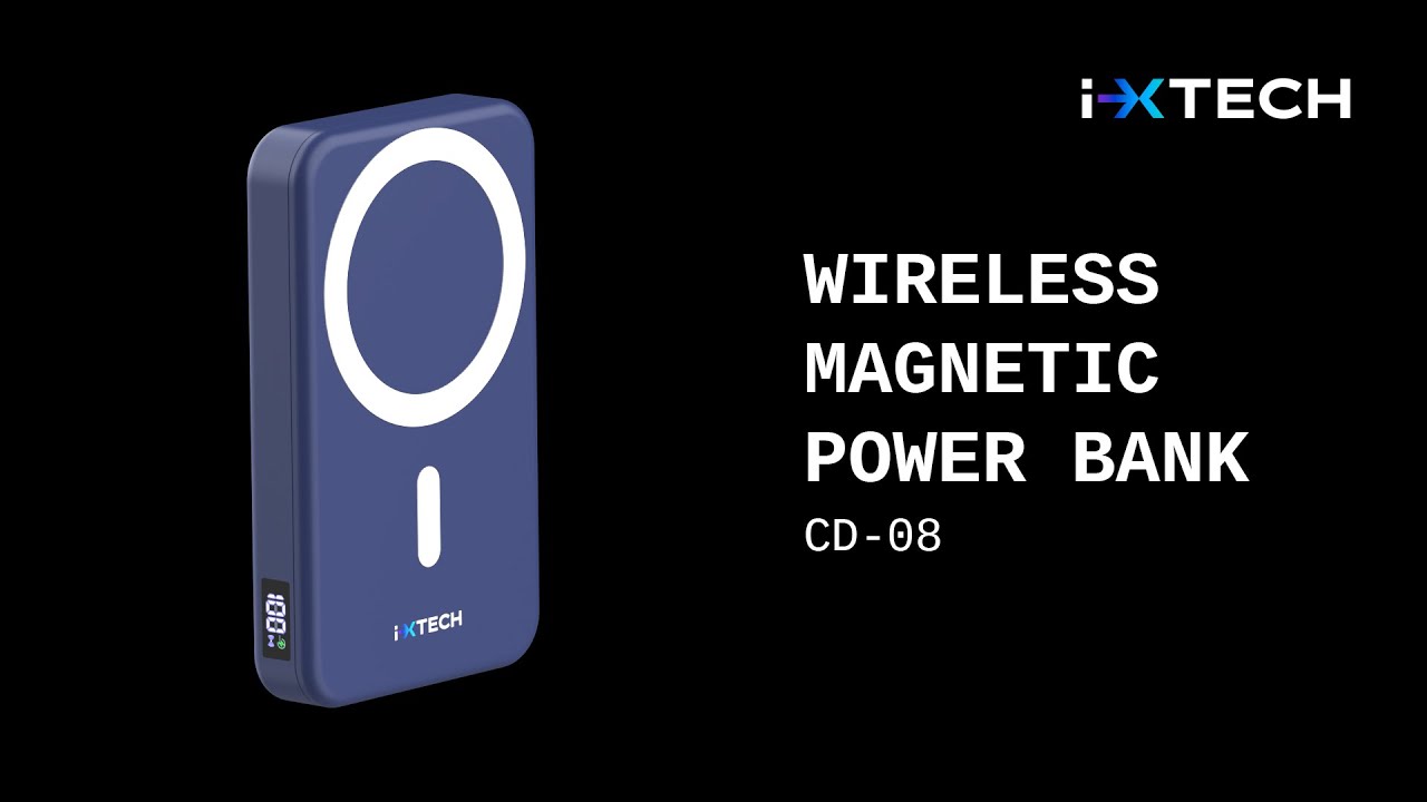 IXTECH Portable Magnetic Wireless Power Bank Trailer - YouTube