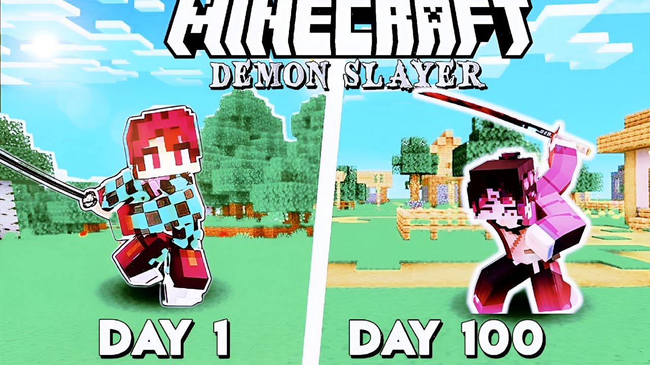 I Survived 100 Days As A Demon Slayer in *Minecraft* (Hindi) - YouTube