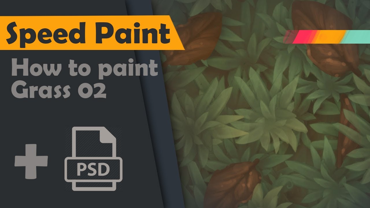 Hand painted grass texture 02 - YouTube