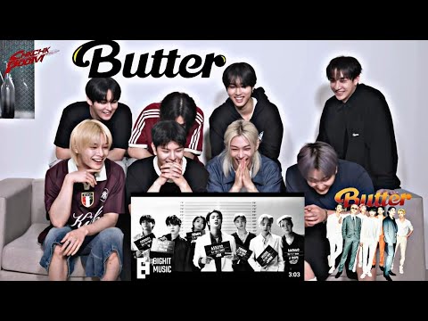 stray kids Reaction to BTS ' Butter Mv' 🧈 [Fan-made 🩷💜] by @universee138