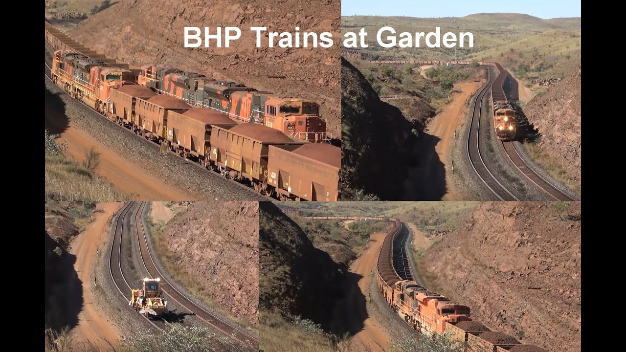 BHP Train Compilation at Garden in Western Australia - YouTube
