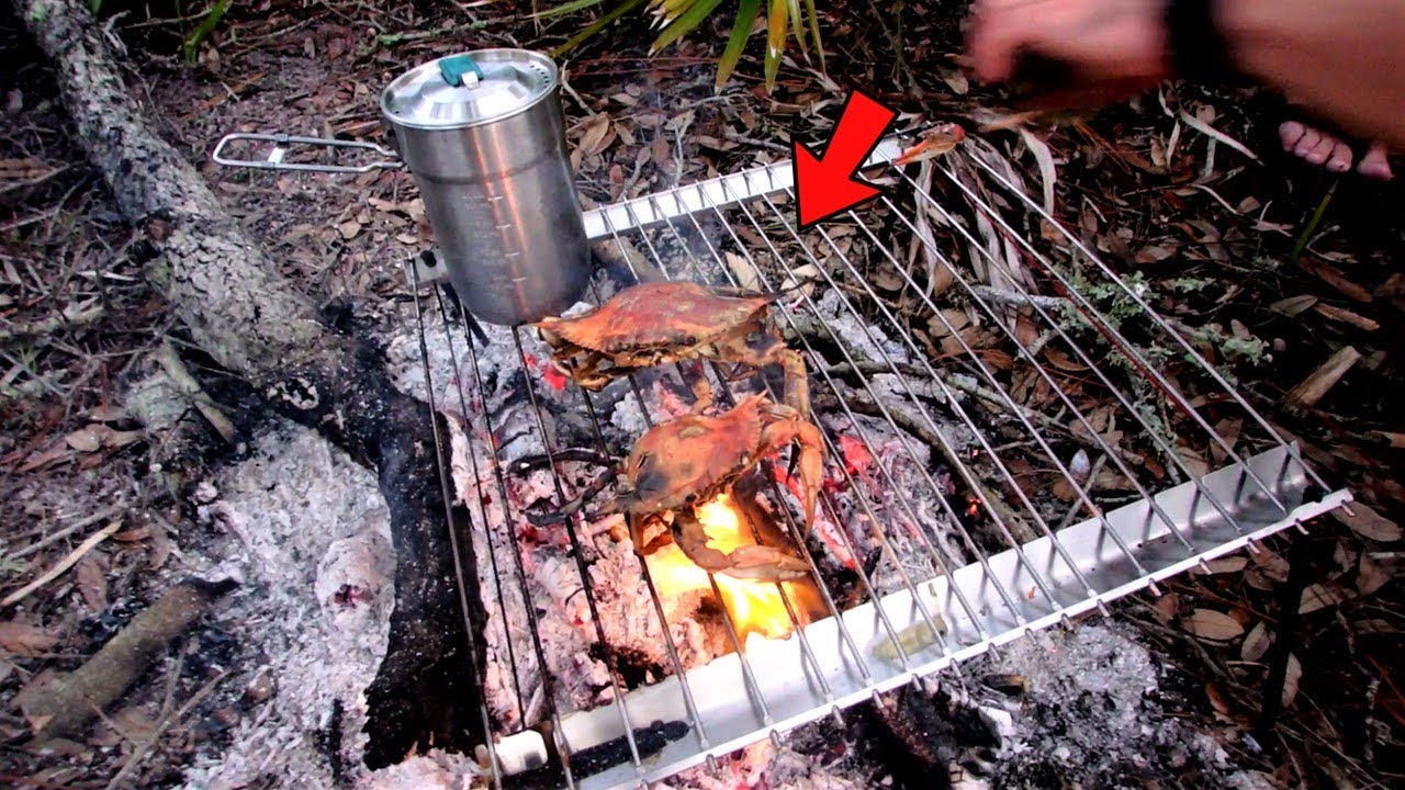 Kayak Camping on an island, Catch and Cook CRAB!? / Day 2 & 3 - YouTube