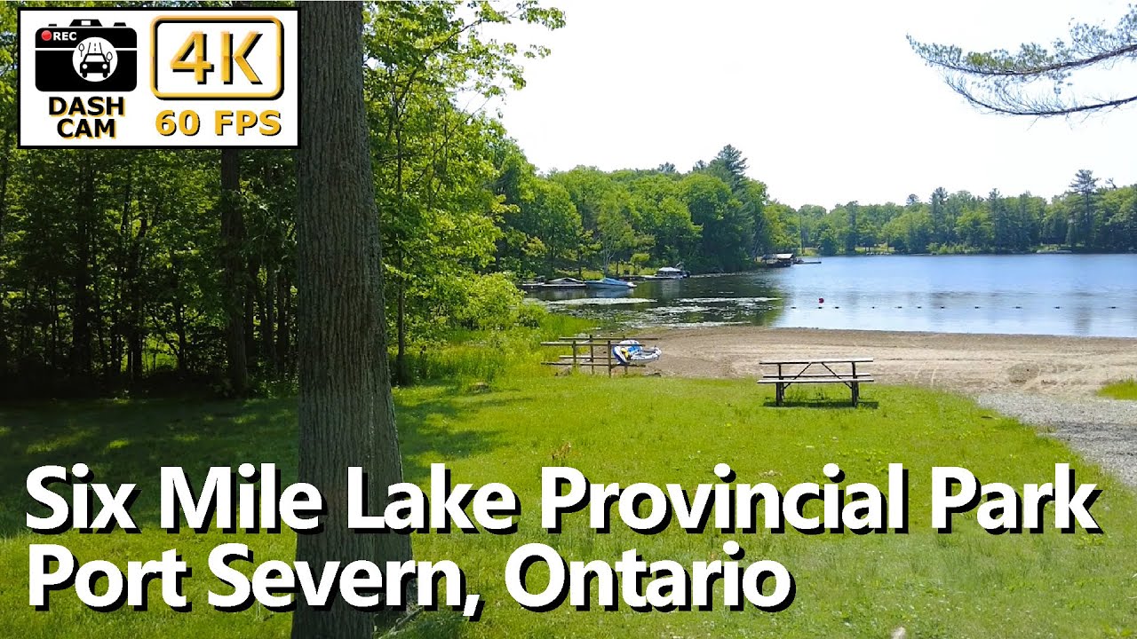 4K Drive: Six Mile Lake Provincial Park, Port Severn, Ontario ...