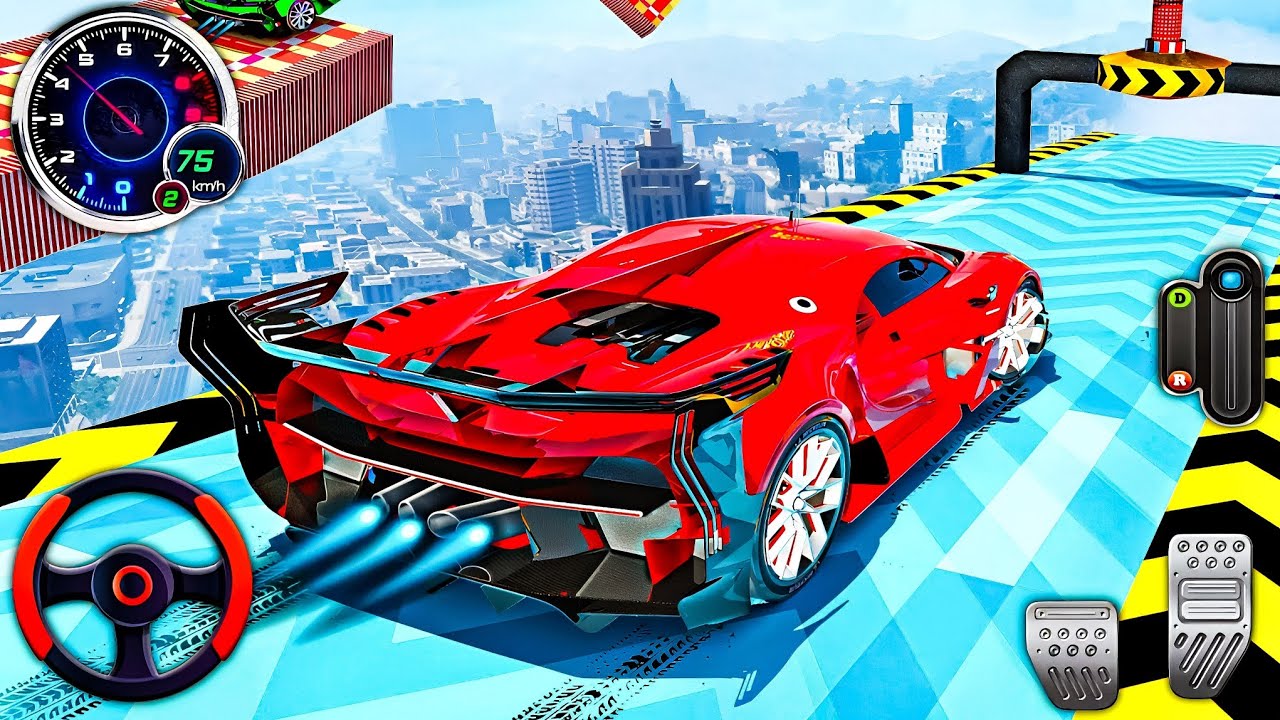 Super Hero GT Stunt Racing 3D #3 - Impossible Mega Ramp Car Stunt ...