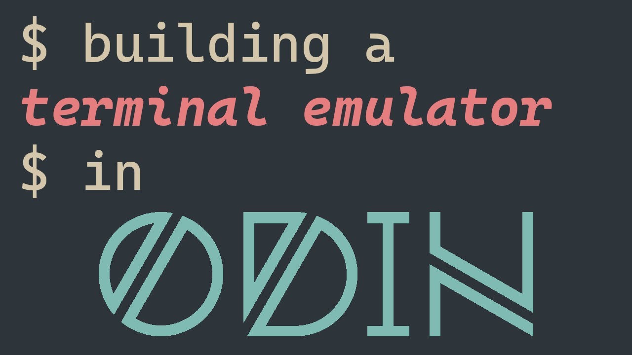 trying to build a terminal emulator in Odin - YouTube