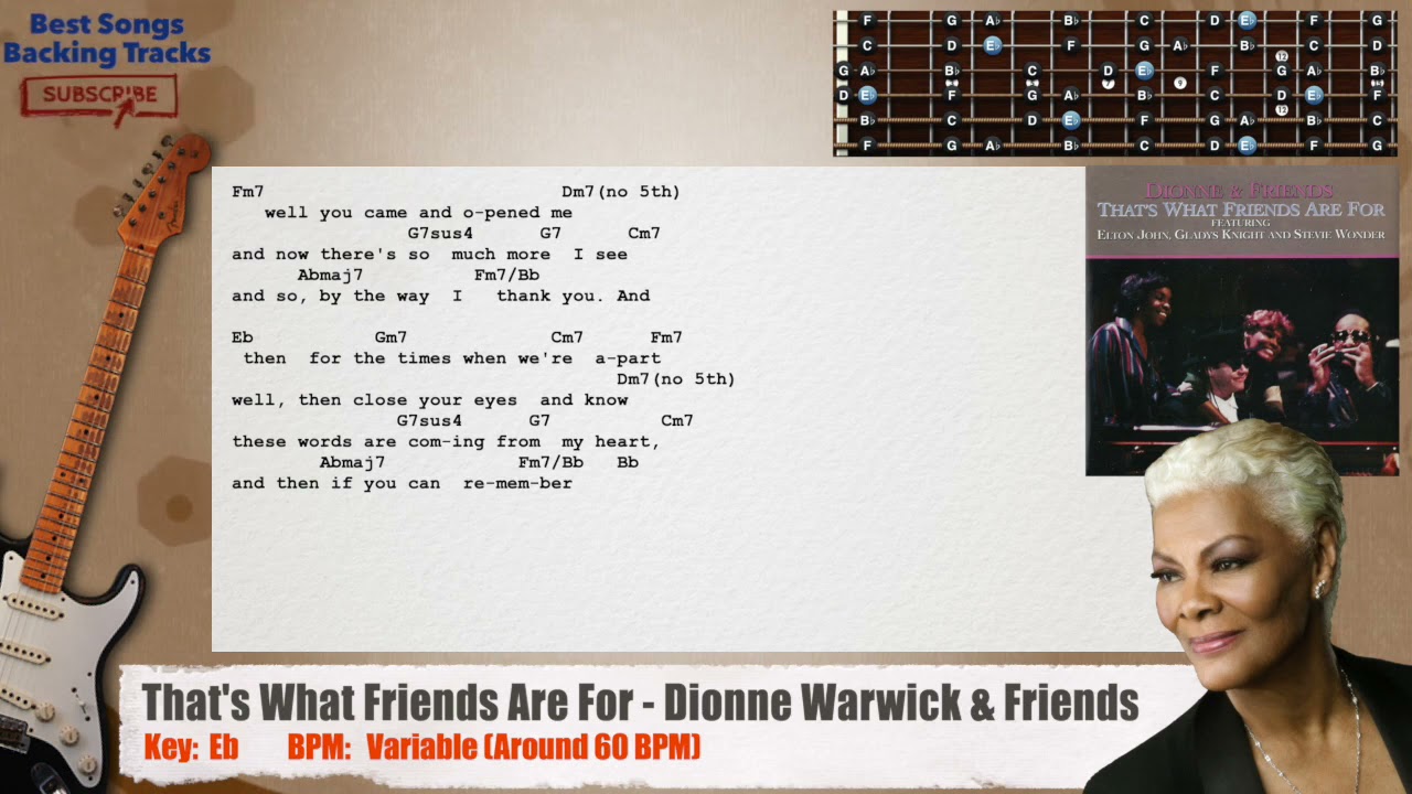 🎸 That's What Friends Are For - Dionne Warwick & Friends Guitar ...