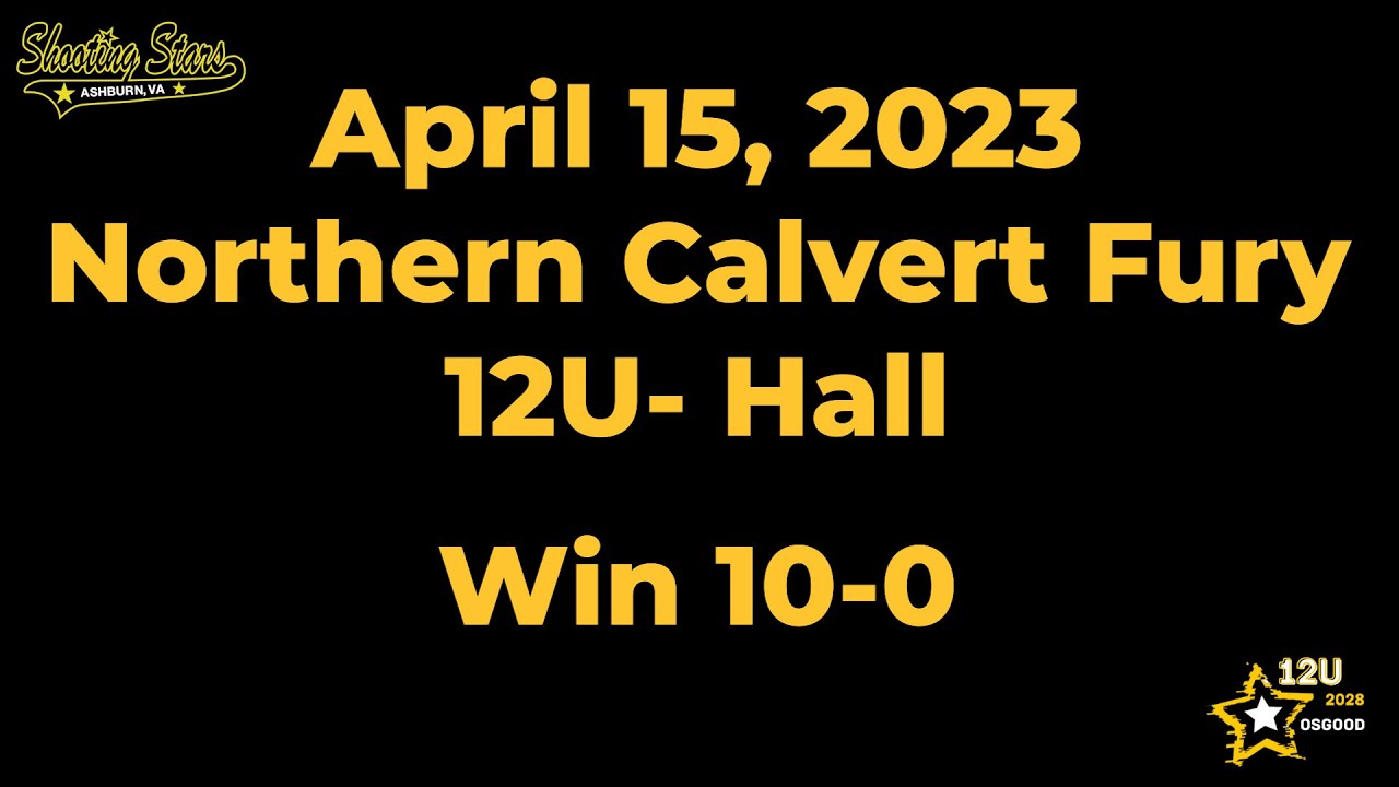 4/15/2023 Shooting Stars Osgood Vs Norther Calvert Fury - YouTube