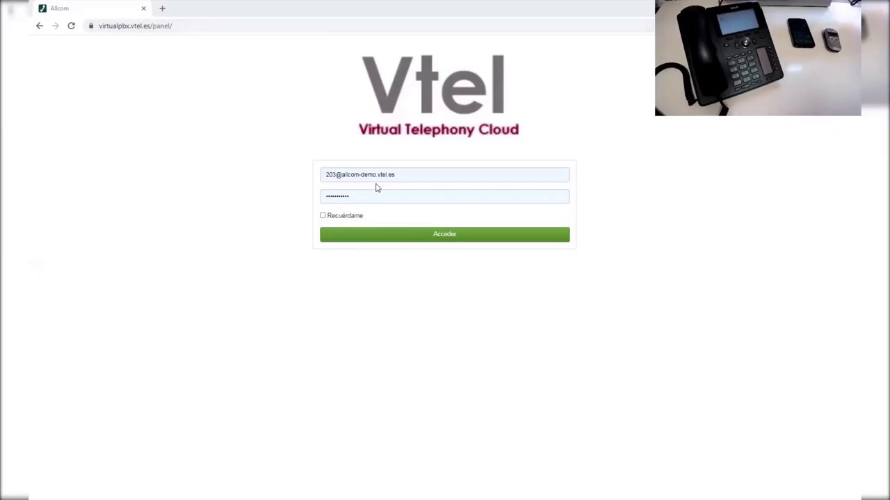 Panel usuario estándar Vtel - YouTube
