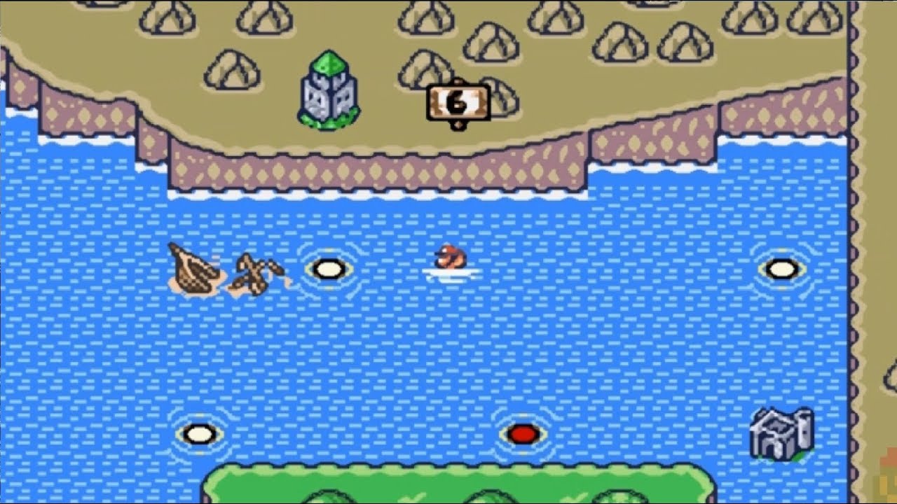 New Super Mario World: Mario's Amazing Adventure 100% World 6: Aquatic ...