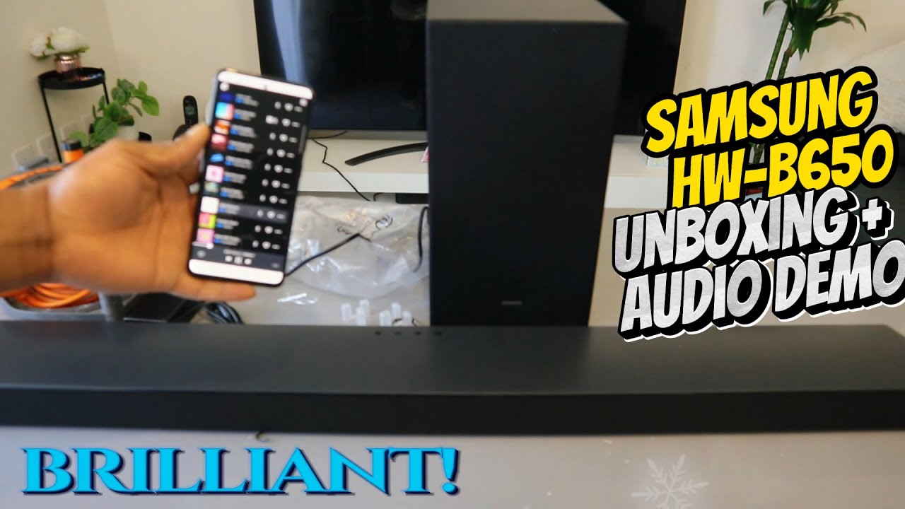 Samsung HW B650 Soundbar Unboxing and Setup with Audio Demos - YouTube